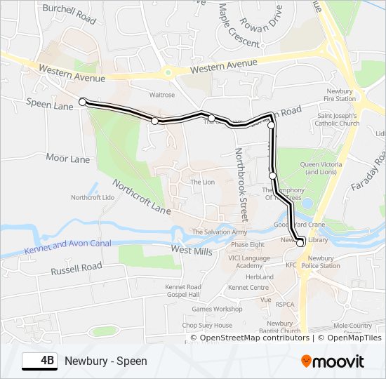 4b Route: Schedules, Stops & Maps - Newbury (Updated)