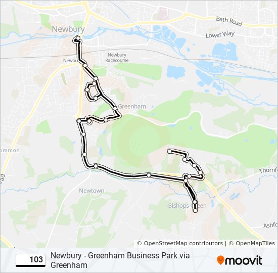 103 Route: Schedules, Stops & Maps - Greenham Common (Updated)
