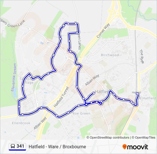 341 Route: Schedules, Stops & Maps - Hatfield (Updated)