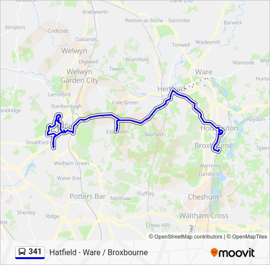 341 Route: Schedules, Stops & Maps - Hatfield (Updated)