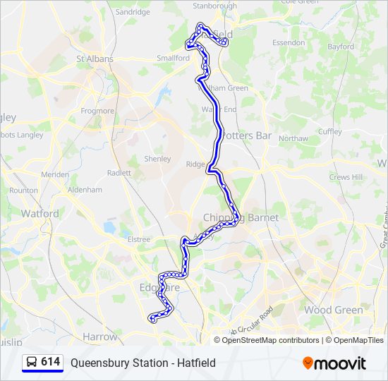 614 Route: Schedules, Stops & Maps - Hatfield (Updated)