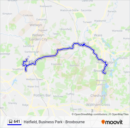 641 Route: Schedules, Stops & Maps - Broxbourne (Updated)