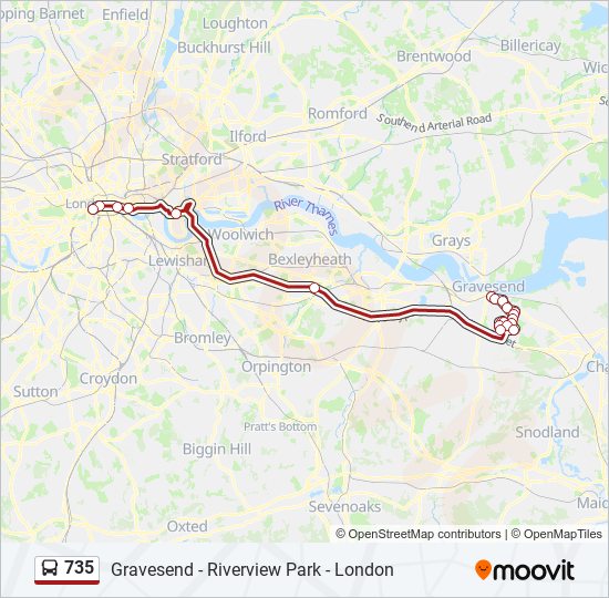 735 Route: Schedules, Stops & Maps - Gravesend (Updated)
