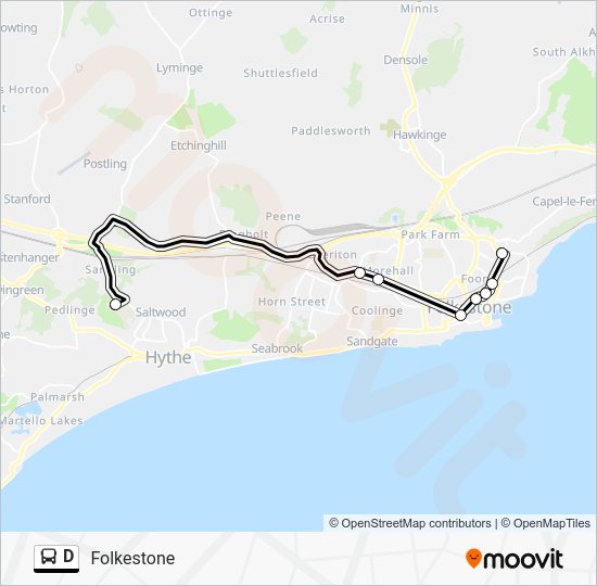 D Route: Schedules, Stops & Maps - Folkestone (Updated)