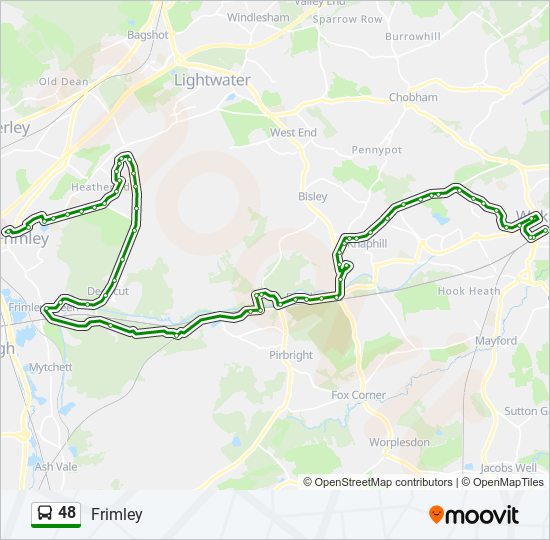 48 Route: Schedules, Stops & Maps - Frimley (Updated)