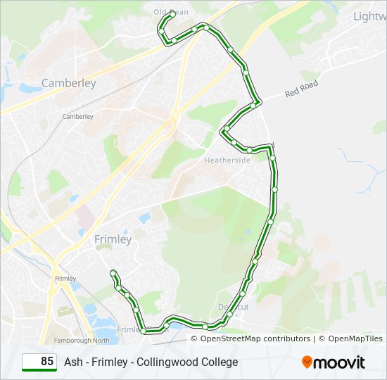 85 Route: Schedules, Stops & Maps - Frimley (Updated)