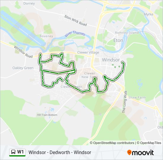 W1 Route: Schedules, Stops & Maps - (Updated)