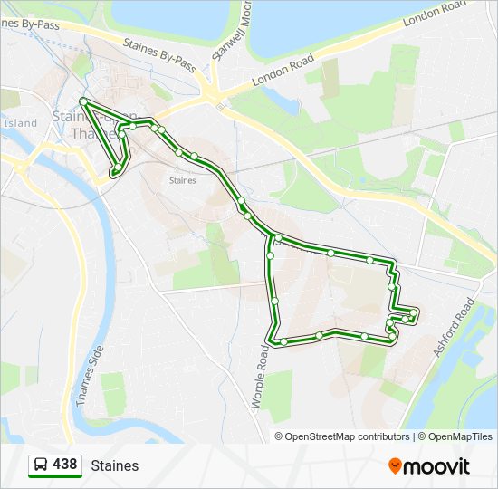 438 Route: Schedules, Stops & Maps - Staines (Updated)
