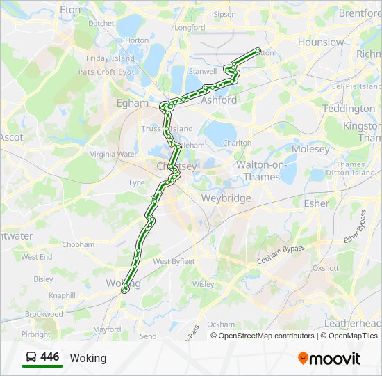 446 Route: Schedules, Stops & Maps - Woking (Updated)