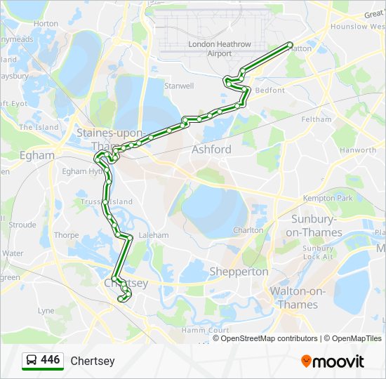 446 Route: Schedules, Stops & Maps - Chertsey (Updated)