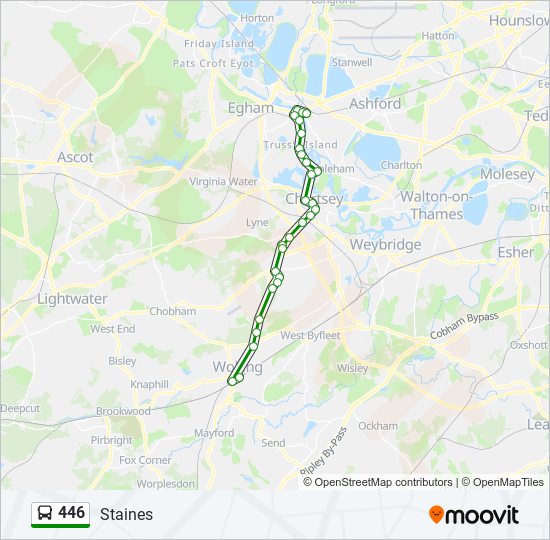446 Route: Schedules, Stops & Maps - Staines (Updated)