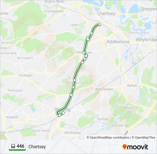 446 Route: Schedules, Stops & Maps - Chertsey (Updated)