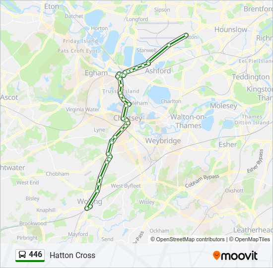 446 Route: Schedules, Stops & Maps - Hatton Cross (Updated)