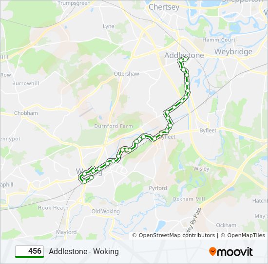 456 Route: Schedules, Stops & Maps - Addlestone (Updated)