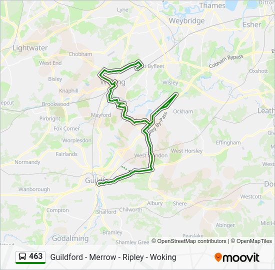 463 Route: Schedules, Stops & Maps - Guildford (Updated)
