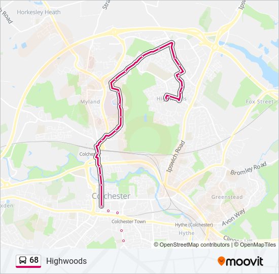 68 Route: Schedules, Stops & Maps - Highwoods (Updated)