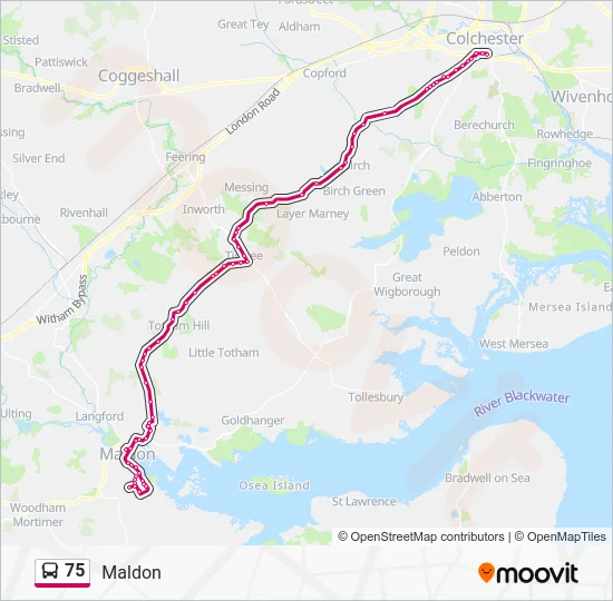 75 Route: Schedules, Stops & Maps - Maldon (Updated)