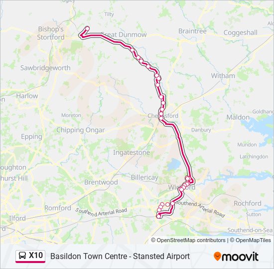 X10 Route Schedules Stops Maps Stansted Airport Updated X10 Route Schedules Stops Maps Stansted Airport Updated