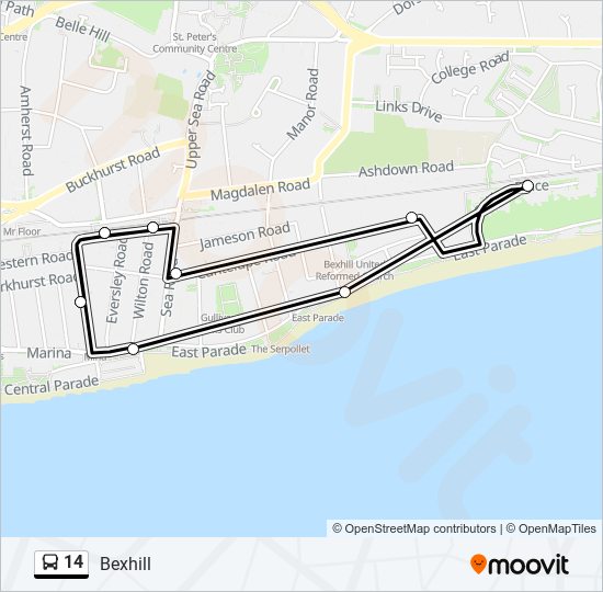 14 Route: Schedules, Stops & Maps - Bexhill (Updated)
