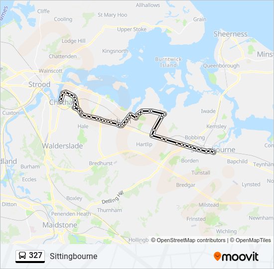 327 Route: Schedules, Stops & Maps - Sittingbourne (Updated)