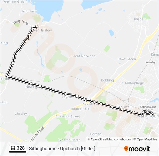 328 Route: Schedules, Stops & Maps - Sittingbourne (Updated)