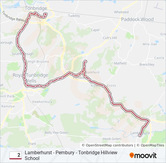2 Route: Schedules, Stops & Maps - Lamberhurst (Updated)