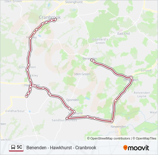5c Route: Schedules, Stops & Maps - Benenden (Updated)