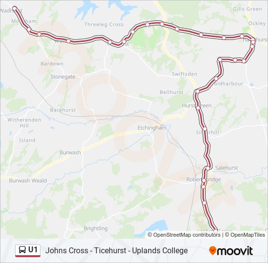 u1 Route: Schedules, Stops & Maps - Wadhurst (Updated)
