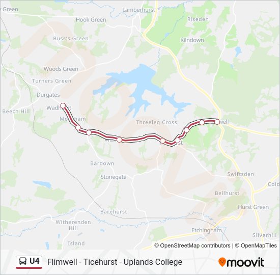 u4 Route: Schedules, Stops & Maps - Wadhurst (Updated)
