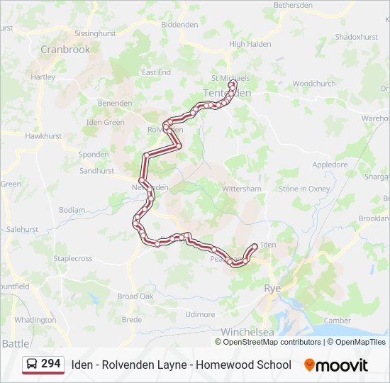 294 Route: Schedules, Stops & Maps - Tenterden (Updated)