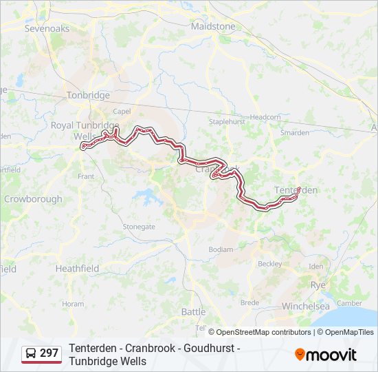 297 Route: Schedules, Stops & Maps - Tunbridge Wells (Updated)
