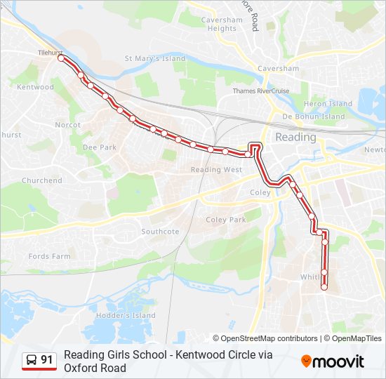 91 Route: Schedules, Stops & Maps - Kentwood (Updated)