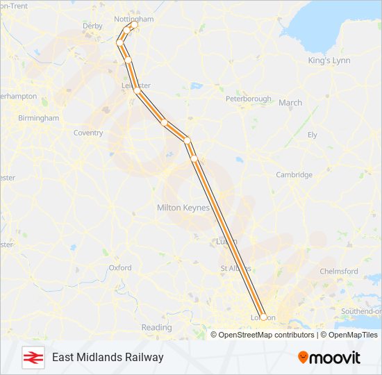 east midlands railway Route: Schedules, Stops & Maps - Nottingham (Updated)