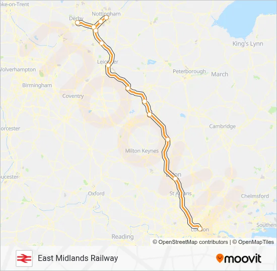 EAST MIDLANDS RAILWAY Route: Schedules, Stops & Maps - Derby (Updated)