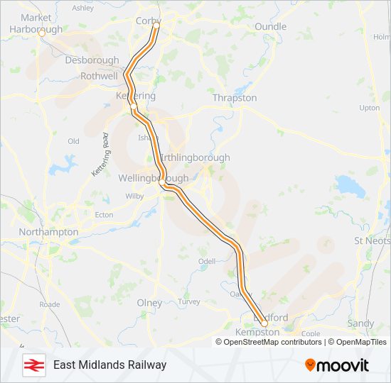 east midlands railway Route: Schedules, Stops & Maps - Bedford (Updated)