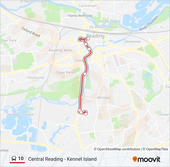 10 Route: Schedules, Stops & Maps - Reading Town Centre (Updated)