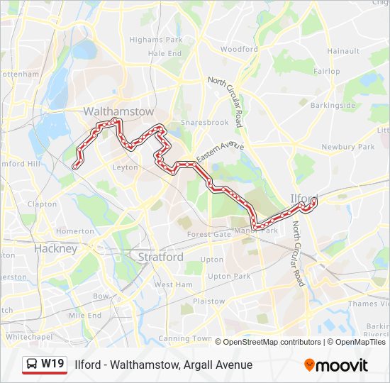 W19 Route: Schedules, Stops & Maps - Ilford (Updated)