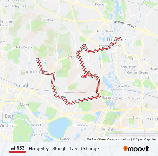 583 Route: Schedules, Stops & Maps - Wexham Court (Updated)