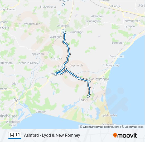 11 Route: Schedules, Stops & Maps - Lydd (Updated)