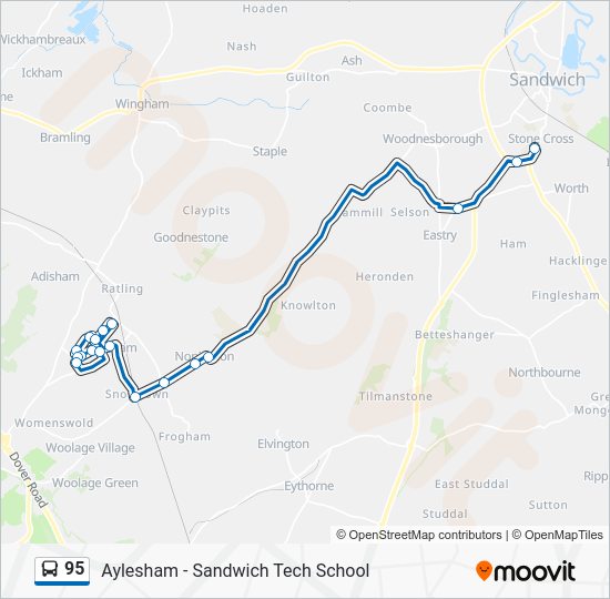 95 Route: Schedules, Stops & Maps - Sandwich (Updated)