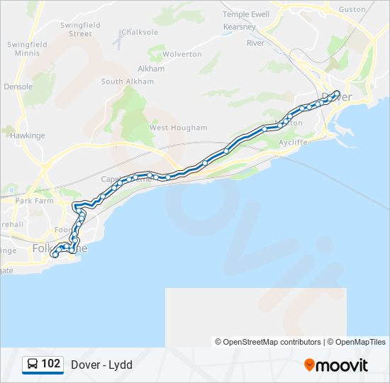 102 Route: Schedules, Stops & Maps - Folkestone (Updated)