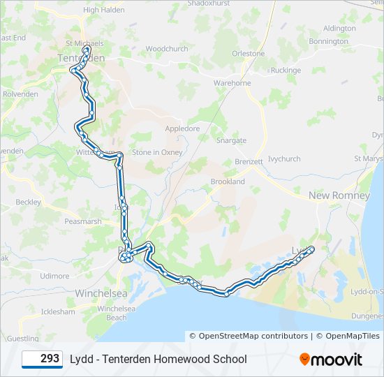 293 Route: Schedules, Stops & Maps - Tenterden (Updated)