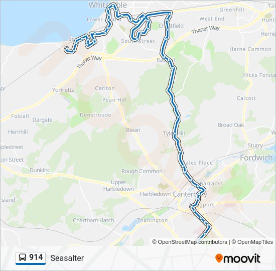 914 Route: Schedules, Stops & Maps - Seasalter (Updated)