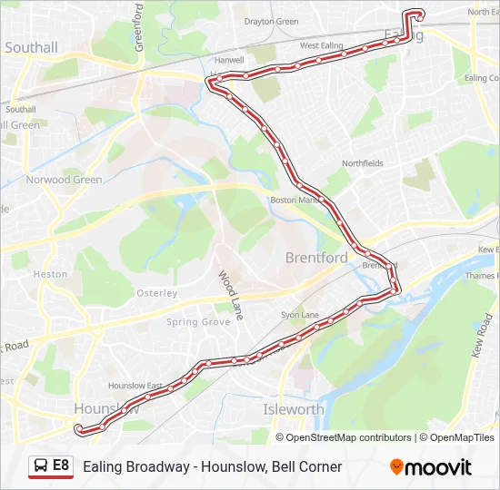 E8 Route: Schedules, Stops & Maps - Ealing Broadway (Updated)