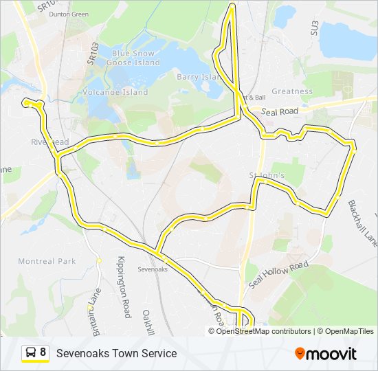 8 Route: Schedules, Stops & Maps - Sevenoaks (Updated)