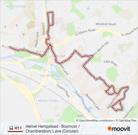 h11 Route: Schedules, Stops & Maps - Hemel Hempstead (Updated)