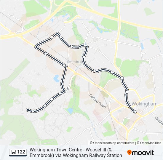 122 Route: Schedules, Stops & Maps - Wokingham Town Centre (Updated)