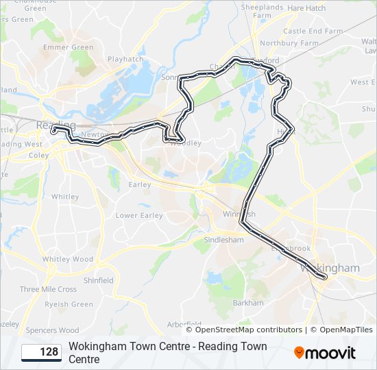 128 Route: Schedules, Stops & Maps - Reading Town Centre (Updated)