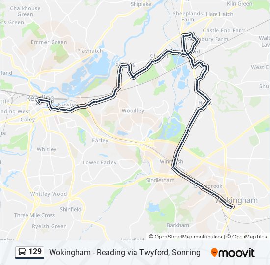 129 Route: Schedules, Stops & Maps - Reading Town Centre (Updated)