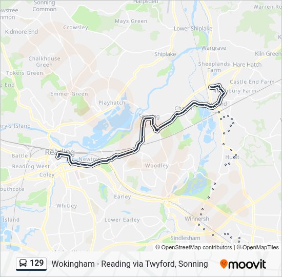 129 Route: Schedules, Stops & Maps - Reading Town Centre (Updated)